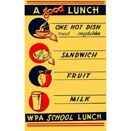Плакат, постер на бумаге A good lunch/Хороший обед. Размер 60 х 84 см