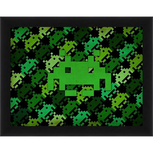 Плакат, постер на бумаге Space Invaders. Размер 42х60 см