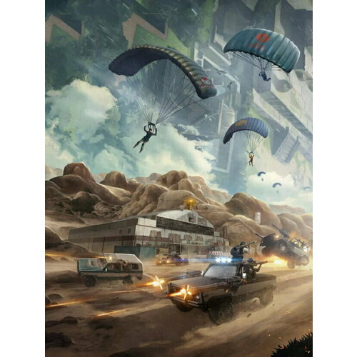 Плакат, постер на бумаге PlayerUnknown s BattleGrounds (Модульные постеры)-1/искусство/арт/абстракция/творчество. Размер 21 х 30 см