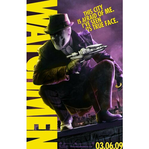 Плакат, постер на бумаге Хранители (Watchmen, 2009г). Размер 21 на 30 см