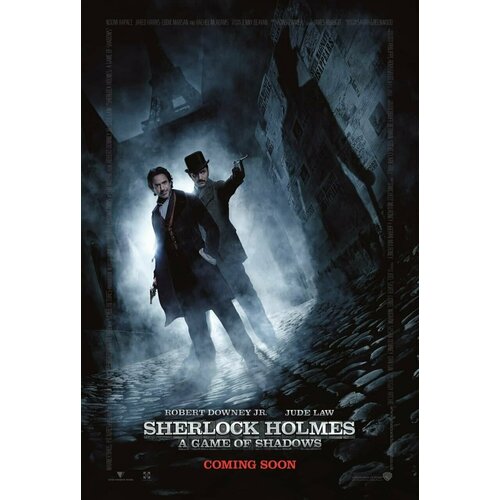 Плакат, постер на бумаге Шерлок Холмс: Игра теней (Sherlock Holmes: A Game of Shadows, 2011г). Размер 30 х 42 см