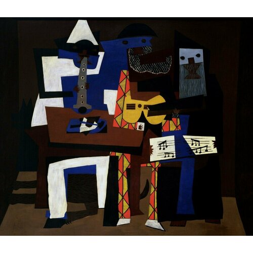 Плакат, постер на бумаге Picasso-Three Musicians/Пикасо-Три музыканта. Размер 60 х 84 см