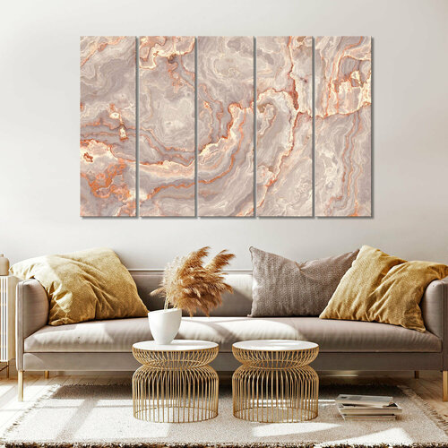 Модульная картина/Модульная картина на холсте/Модульная картина в подарок/розовый мрамор оникс-pink marble onyx 150х100