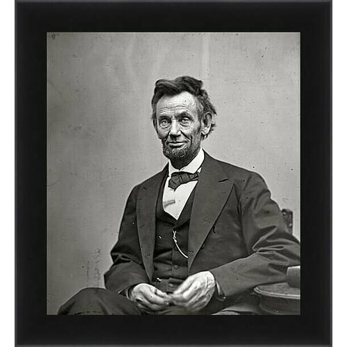 Плакат, постер на холсте February 5, 1865. Abraham Lincoln.-05 Февраля 1865г. Авраам Линкольн. Размер 60 х 84 см