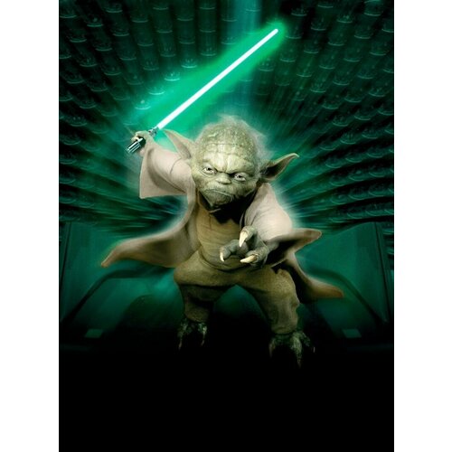 Плакат, постер на холсте Star Wars-Master Yoda/Звездные войны-Мастер Йода. Размер 30 на 42 см