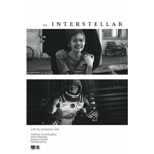 Плакат, постер на бумаге Интерстеллар (Interstellar, 2014г). Размер 42 на 60 см