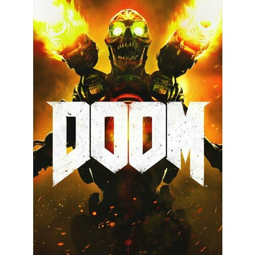 Плакат, постер на бумаге Doom 4/Дум 4. Размер 42 на 60 см