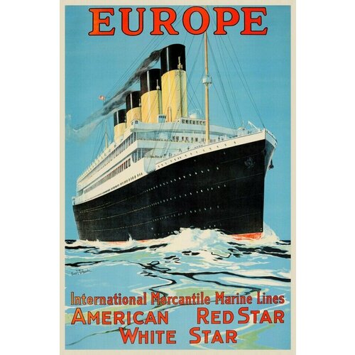 Плакат, постер на холсте Titanic/Титаник. Размер 30 на 42 см