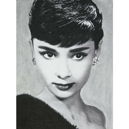 Плакат, постер на бумаге Audrey Hepburn/Одри Хепбёрн/винтажный/ретро. Размер 21 х 30 см