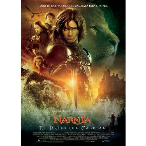 Плакат, постер на бумаге Хроники Нарнии: Принц Каспиан (The Chronicles of Narnia: Prince Caspian, 2008г). Размер 21 х 30 см