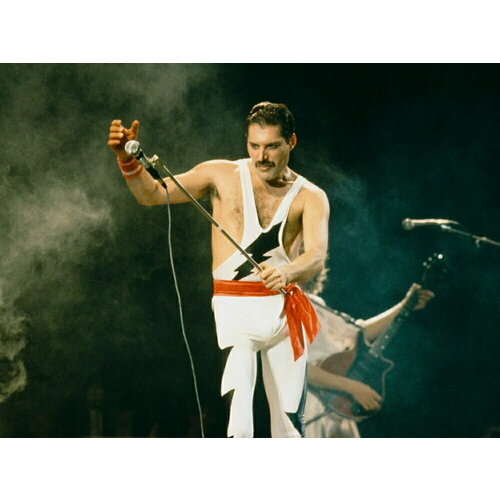 Плакат, постер на холсте Freddie Mercury/Фредди Меркьюри/музыкальные/поп исполнитель/артист/поп-звезда/группа. Размер 42 х 60 см
