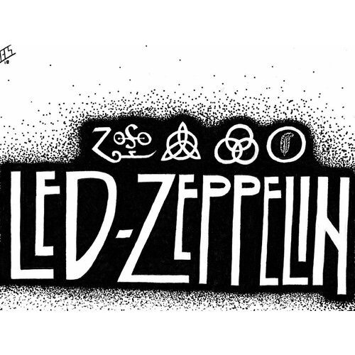 Плакат, постер на бумаге Led Zeppelin/Лед Зеппелин/музыкальные/поп исполнитель/артист/поп-звезда/группа. Размер 21 х 30 см
