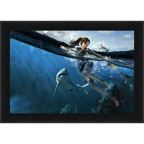 Плакат, постер на холсте Tomb Raider: Underworld. Размер 60 х 84 см