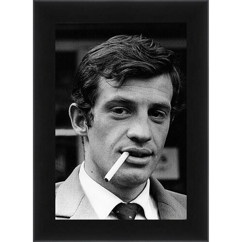 Плакат, постер на холсте Жан-Поль Бельмондо. Jean-Paul Belmondo. Размер 42 х 60 см