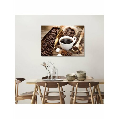 Картина на холсте с подрамником Ароматный горячий кофе6 40х60