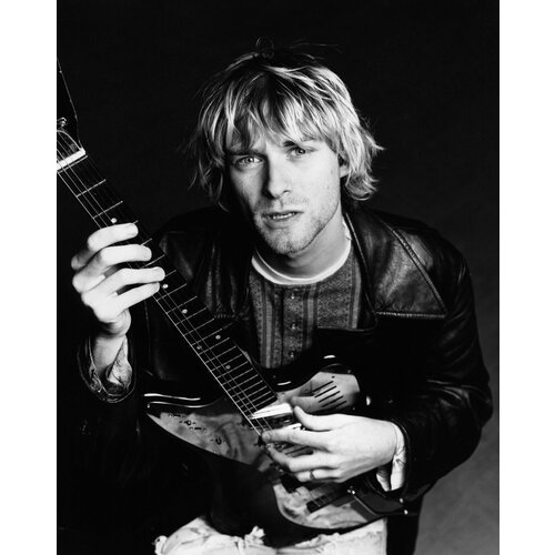 Плакат, постер на холсте Kurt Cobain (Курт Кобейн, Nirvana). Размер 60 х 84 см
