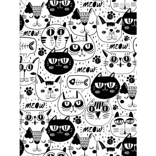 Плакат, постер на бумаге Cat/Кот/искусство/арт/абстракция/творчество. Размер 21 х 30 см