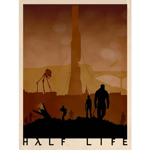 Плакат, постер на бумаге Half-Life/Халф Лайф/игровые/игра/компьютерные герои персонажи. Размер 21 х 30 см