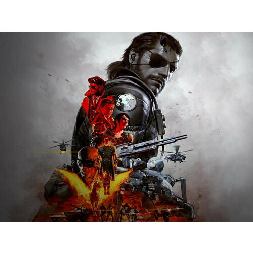 Плакат, постер на бумаге Metal Gear/игровые/игра/компьютерные герои персонажи. Размер 60 на 84 см