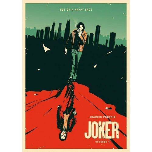 Плакат, постер на холсте Джокер (Jokerr), Тодд Филлипс. Размер 30 х 42 см