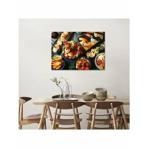 Картина на холсте с подрамником Аппетитные морепродукты11 40х60
