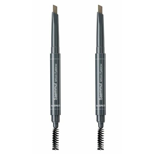 The Saem Карандаш для бровей Saemmul Artlook Eyebrow 01. Brown 0,2гр, 2шт