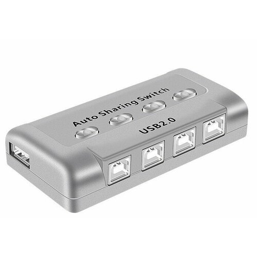 Разветвитель кабеля, USB-переключатель switch для сканера, принтера 4-1. USB 2.0 switcher