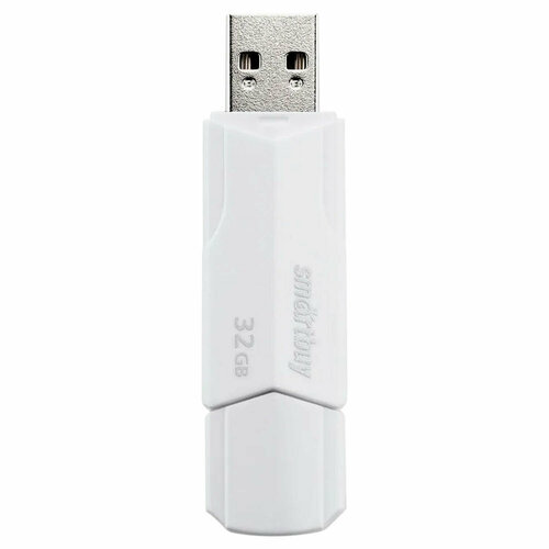 Флеш-диск 32 GB SMARTBUY Clue, USB 2.0, белый, SB32GBCLU-W . Комплект - 1 шт.