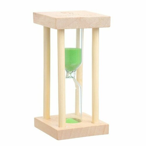 Песочные часы "Африн", на 5 минут, 8.5 х 4 см, белый песок (комплект из 7 шт)