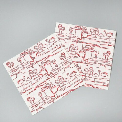 Салфетки бумажные «Фламинго», в наборе 20 шт. (комплект из 11 шт)