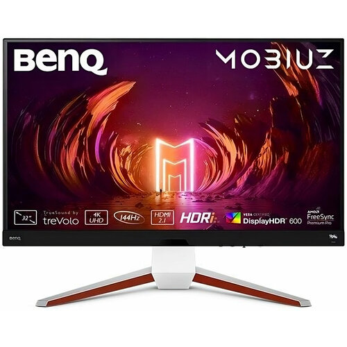 Монитор Benq 32" Mobiuz EX3210U черный IPS LED 1ms 16:9 HDMI M/M матовая HAS Piv 300cd 178гр/178гр 3840x2160 144Hz FreeSync DP 4K USB 10.35кг