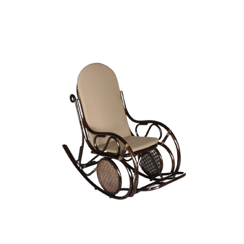 Кресло-качалка Мебельторг Сантьяго Каркас коричневый/Сиденье бежевое