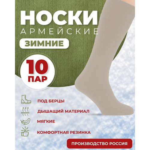 Носки ИРПТОРГ, 10 пар, размер 48, бежевый