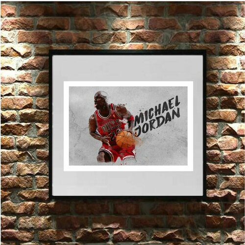 Постер "Баскетболист Майкл Джордан" от Cool Eshe из коллекции "Люди", плакат А4 для мотивации