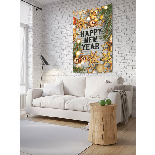 Вертикальное фотопанно на стену JoyArty "Счастливого Нового года", из ткани, 100х150 см