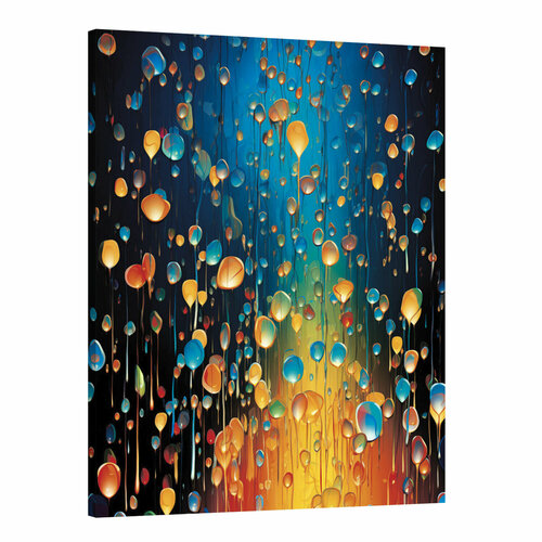 Интерьерная картина 50х70 "Танцы дождевых капель"