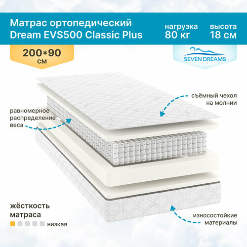 Матрас Dream EVS500 Classic Plus 90 на 200 см