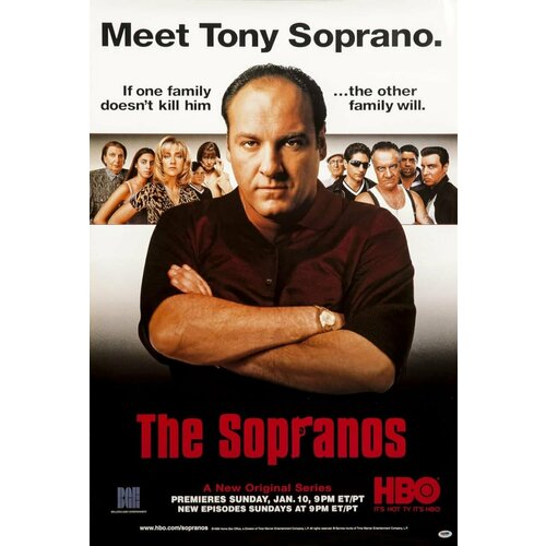 Плакат, постер на бумаге Клан Сопрано (The Sopranos,1999-2007г). Размер 60 х 84 см