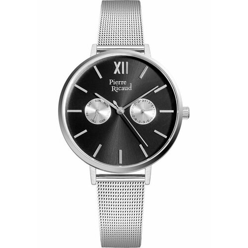 Наручные часы Pierre Ricaud Bracelet, черный, серебряный