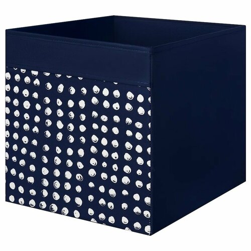 IKEA DRÖNA Коробка, 33x38x33 см темно-синий/белый
