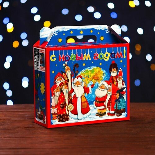 Подарочная коробка "Деды Морозы Мира" 17,3 х 6,5 х 15 см (комплект из 30 шт)