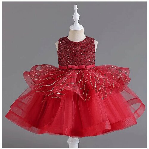 Платье, размер 110, красный