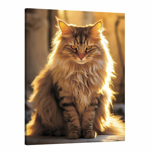 Интерьерная картина 50х70 "Кот и его легендарная харизма"