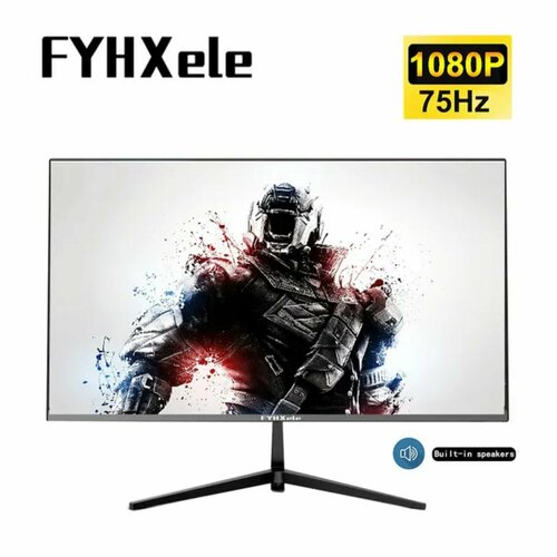 24" Монитор FYHXele игровой, 1920x1080, 75 Гц, VA антибликовый матовый, черный, Free-Sync, G-Sync