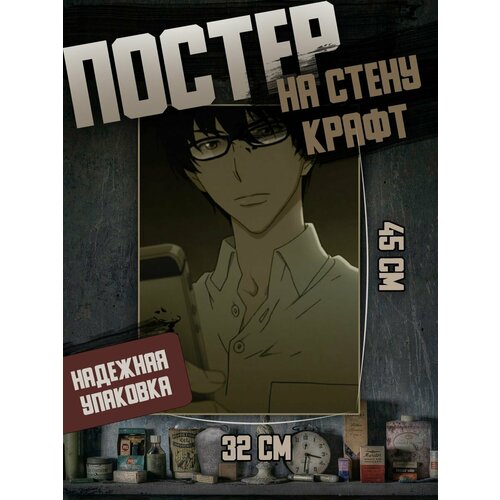 Постер крафт 32х45 аниме Эхо террора