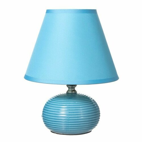 Настольная лампа "Саленто" Е14 40Вт голубой 17х17х23 см RISALUX (комплект из 2 шт)