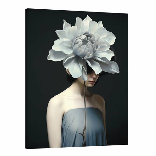 Интерьерная картина 50х70 "Девушка-цветок"