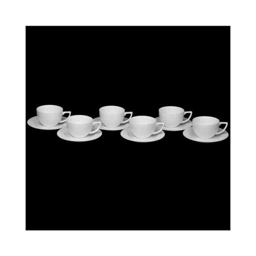 Набор чайный Юлия Высоцкая, на 6 персон, 12 предметов: 6 чашек 240 мл, 6 блюдец, цвет белый Wilmax .
