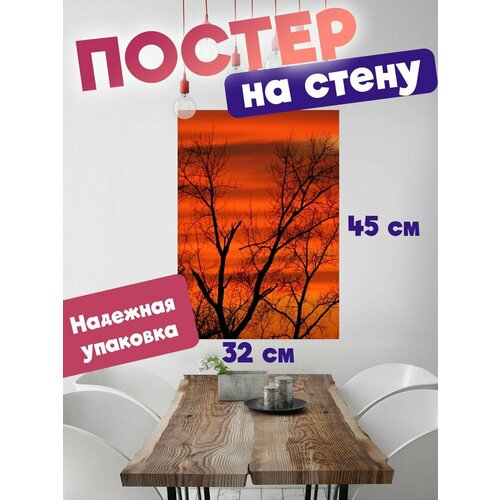 Постер 32х45 Эстетика оранжевого