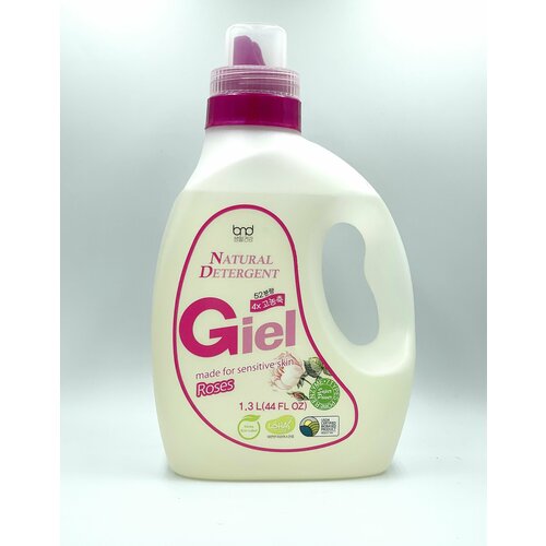 B&D GIEL Super Power Natural Detergent Roses Эко гель для стирки концентрированный для чувствительной кожи с ароматом розы 1,3 л на 52 стирки